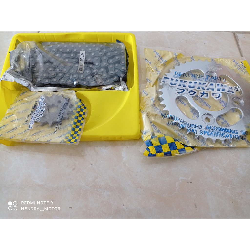 Jual CHAIN KIT SUPRA FIT NEW GIRSET GEARSET GEAR PAKET FUKUKAWA SUPRA ...