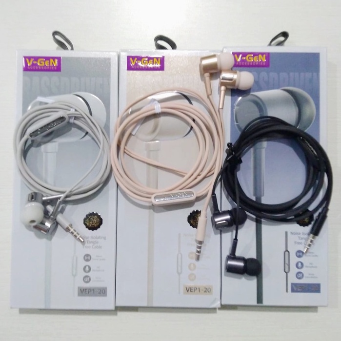 Jual Headset V-Gen VEP1-20 Extra Bass Handset Handsfree Extra Bass VEP1 ...