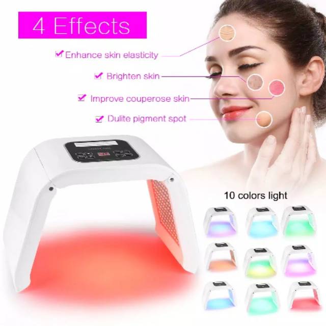 Jual Pdt light 7 warna omega light led mask makser topeng led 7 colour ...