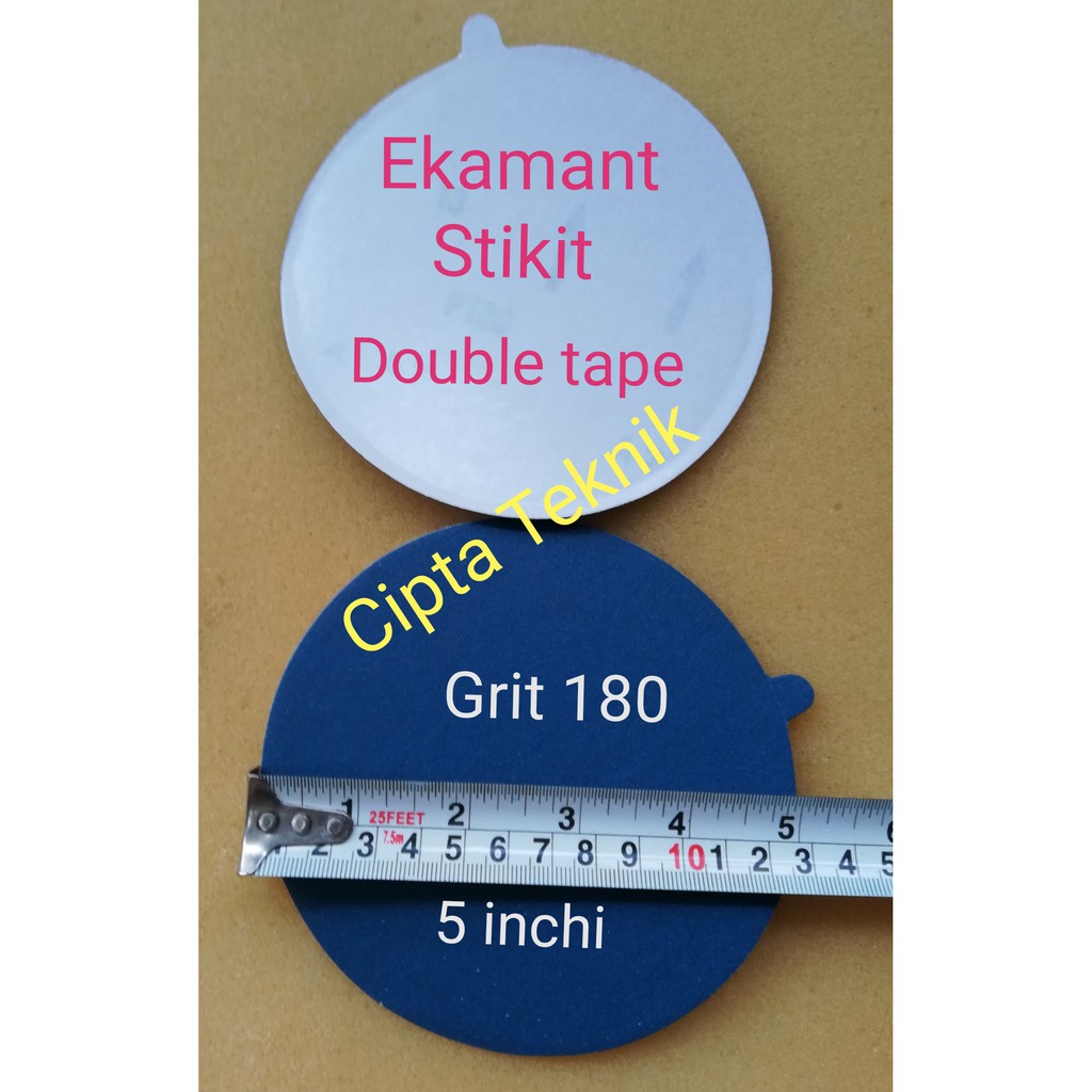 Jual Amplas Bulat Stikit 5 inchi Grit 180 Ekamant Model Tempel Pakai ...