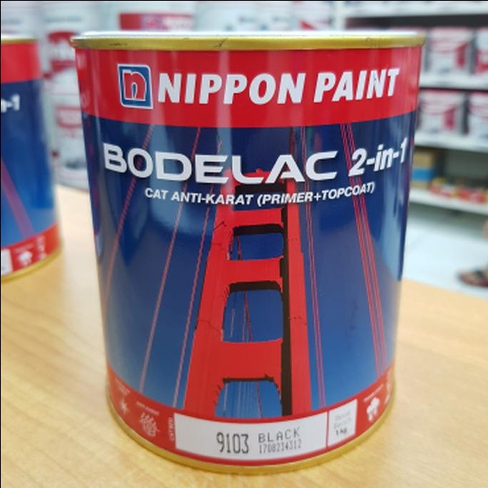Jual NIPPON BODELAC CAT BESI KAYU 2 IN 1 ANTI KARAT 1KG | Shopee Indonesia