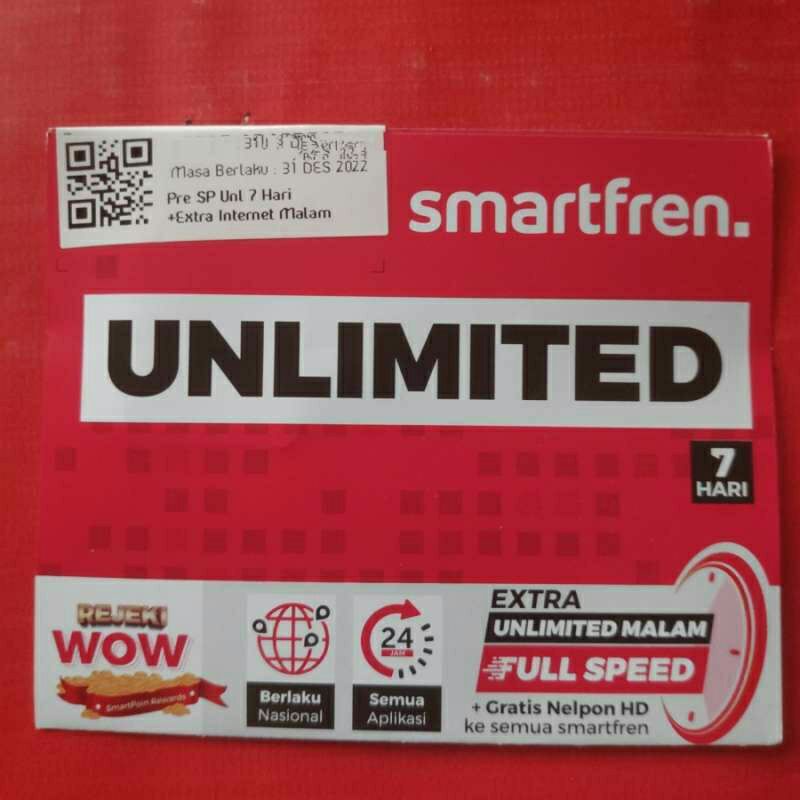 Jual kartu perdana Smartfren unlimited 7 hari [ SIAP PAKAI] | Shopee ...