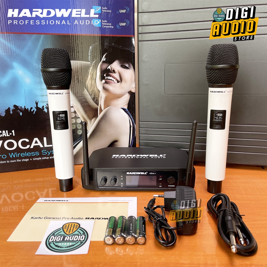 Jual Mic WIreless Vocal isi 2 Microphone HARDWELL VOCAL 1 - Mikrofon dengan Frequency UHF ...