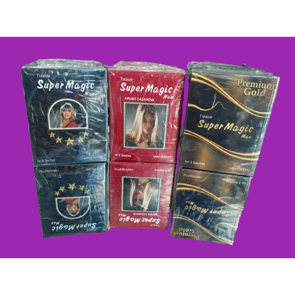 Jual TISSUE MAGIC ALL VARIAN / TISSUE LOVERS MAN HITAM (KEMASAN BARU ...