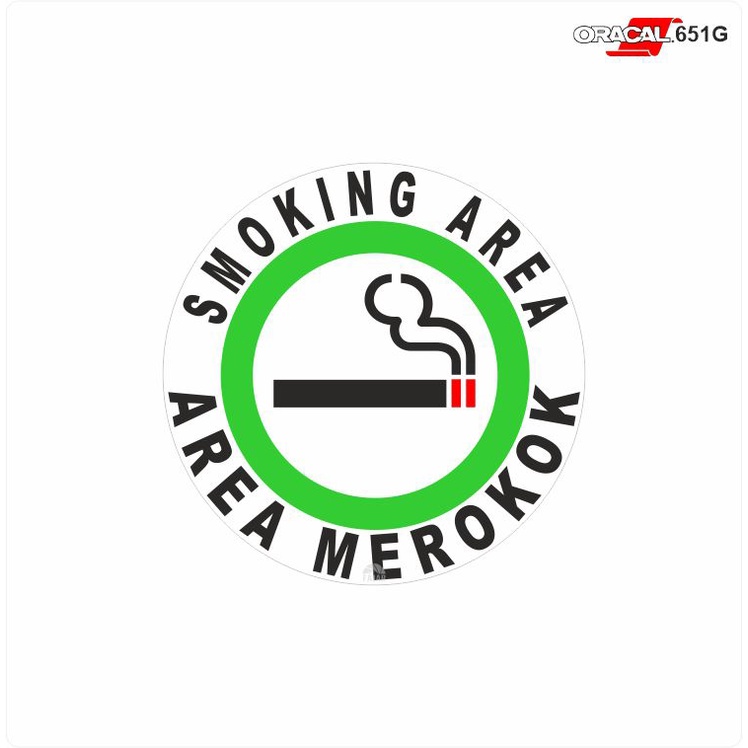 Jual Stiker Smoking Area / Cutting Stiker Area Merokok / Stiker Sign ...