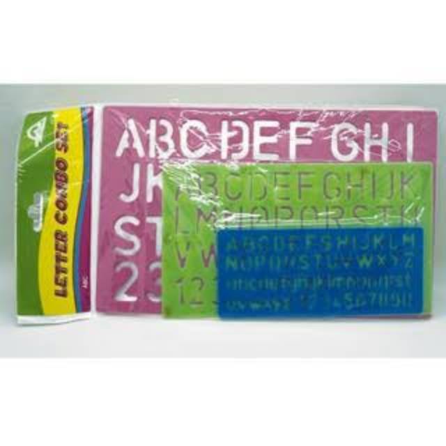 Jual SET ISI 3 PENGGARIS HURUF STENCIL | Shopee Indonesia