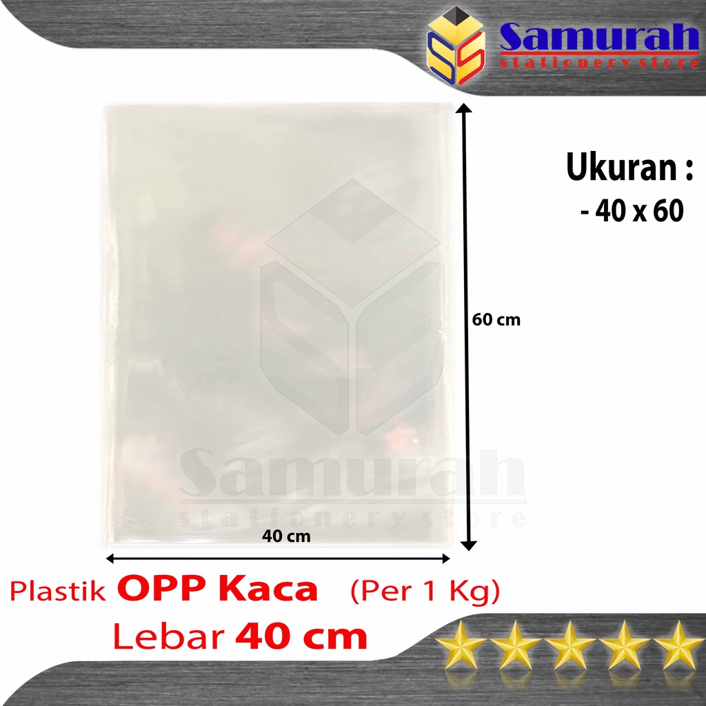 Jual Plastik OPP Kaca Lebar 40 x 60 cm Bening / Plastic Souvenir Ukuran ...
