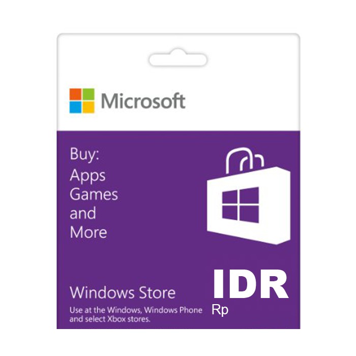 Jual Gift Card Apps atau Game Berbayar Microsoft Windows Store Region ...