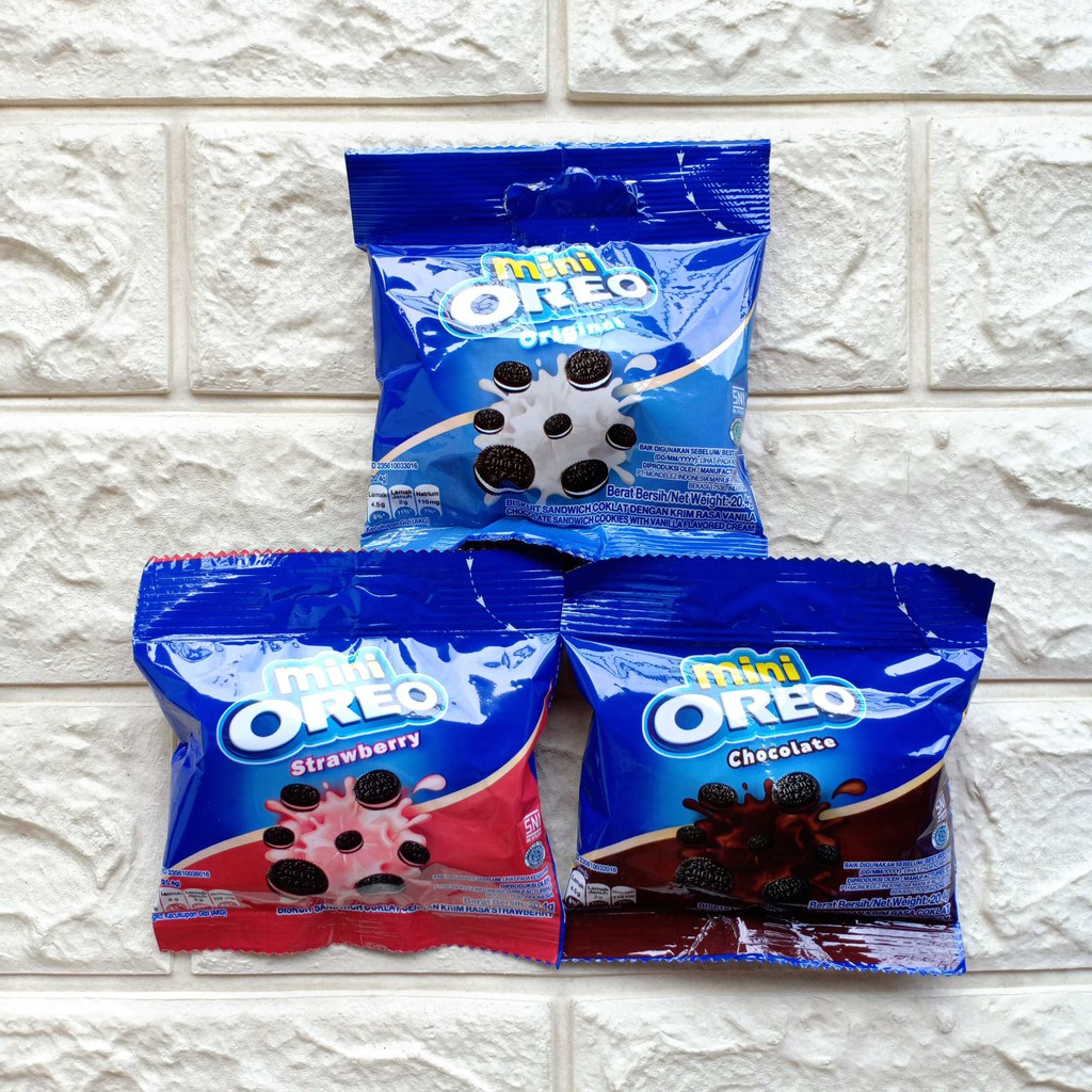 Jual Oreo Mini Original Strawberry Chocolate 20,4gr Biskuit Sandwich ...