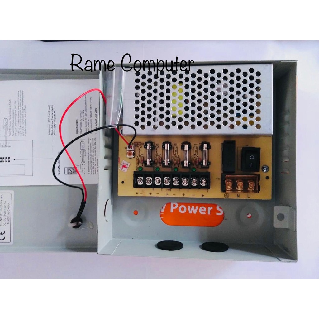 Jual PSU POWER SUPPLY CCTV 12V 5A + PANEL BOX MODEL JARING | Shopee ...