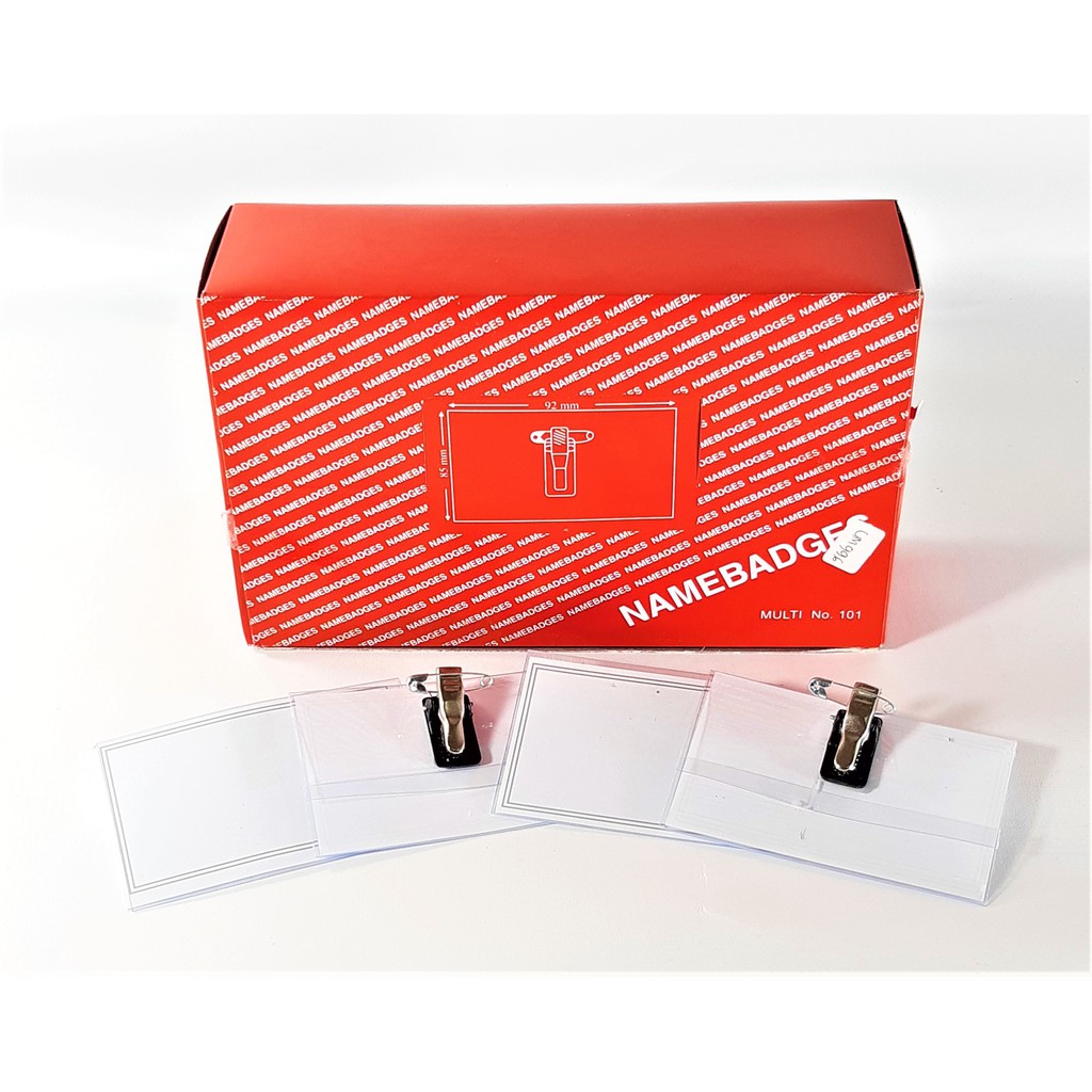 Jual NAME TAG ID CARD JEPIT KANTONG POKET TANDA PENGENAL PENITI PLASTIK ...