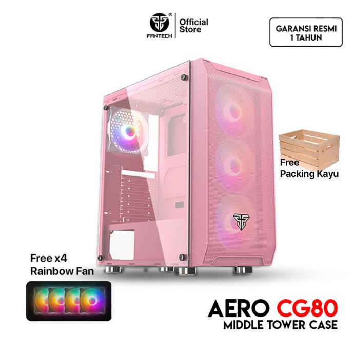 Jual Fantech AERO CG80 Tempered Glass Casing Komputer PC Gaming Case ...