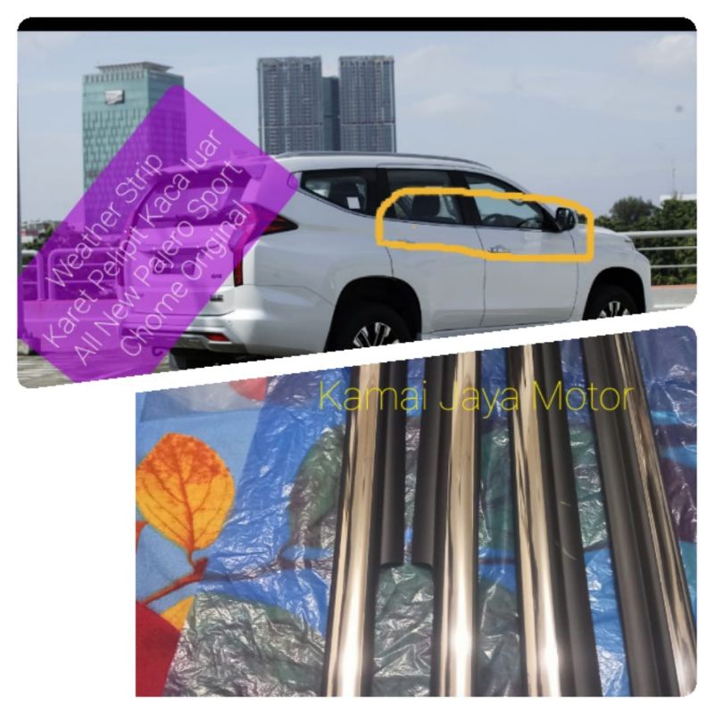Jual Weather Strip Karet Pelipit Kaca Luar Mobil Mitsubishi All New ...