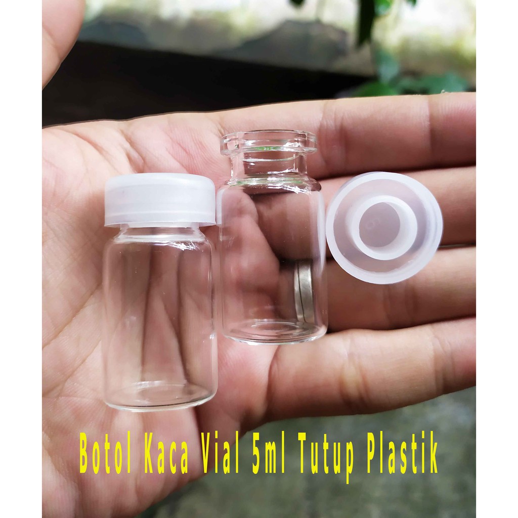 Jual Botol 5ml 5 ml Dengan Tutup Plastik Kedap Anti Bocor / Botol Kaca ...