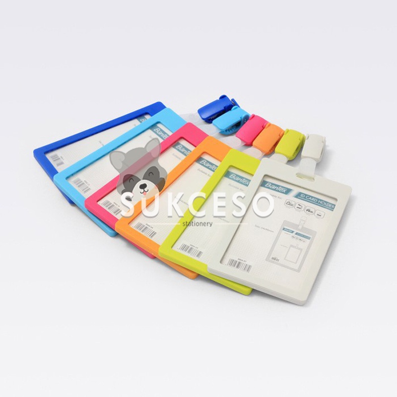 Jual Bantex ID CARD Holder With "CLIP" Name Tag Plastik Potrait+Clip ...
