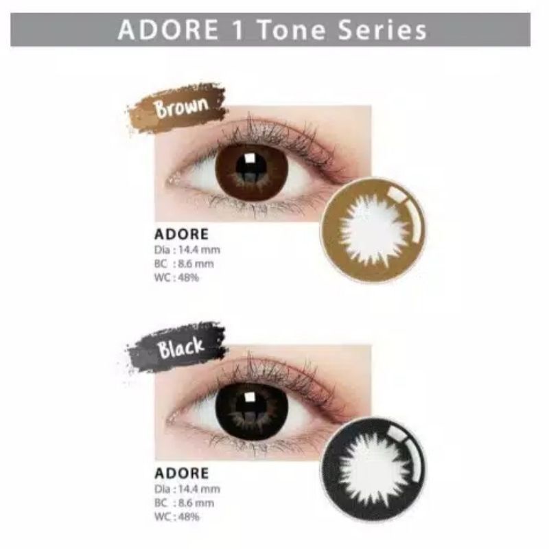 Jual Softlens Adore By normal minus by LC /Softlens hitam/Softlens ...