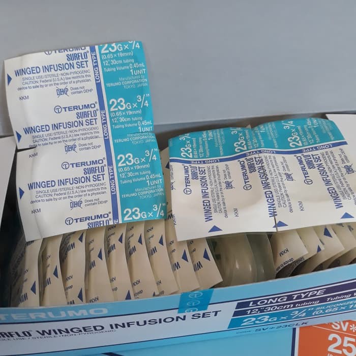 Jual winged infusion set 23G atau 25G peralatan medis | Shopee Indonesia