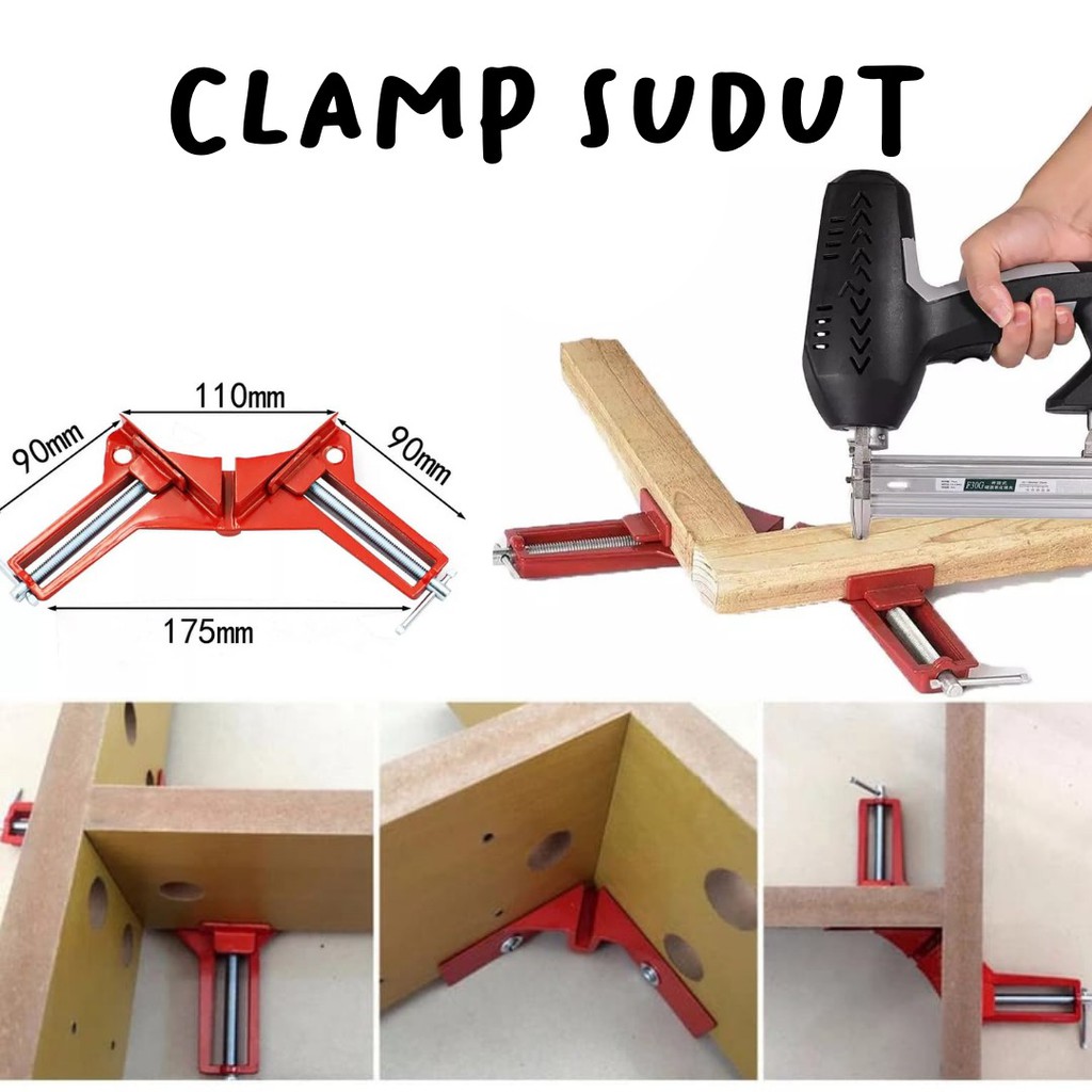 Jual Klem Sudut Siku Clamp Corner Jepit Catok Sudut Siku Kayu Besi Kaca ...