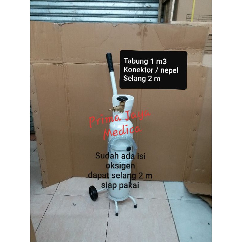 Jual Tabung Oksigen 1 m3, Konektor (Nepel) Selang +Troly, Packing Ikan ...