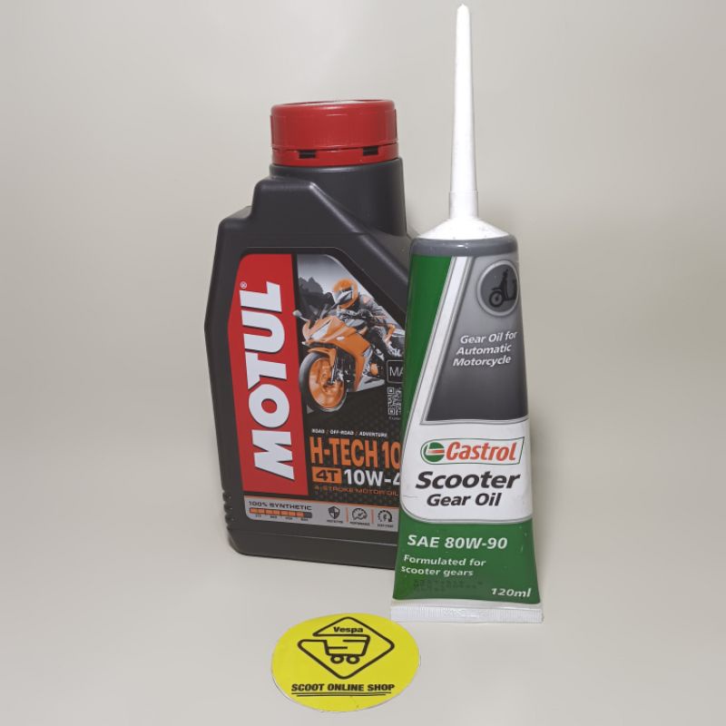 Jual Paket Oli Mesin Motul Vespa Matic LX S 2V (Oli Mesin & Oli Gardan ...