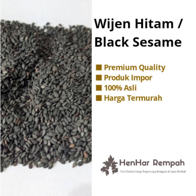 Jual [250 gr & 500 gr] Biji Wijen Hitam / Black sesame seed | Shopee ...