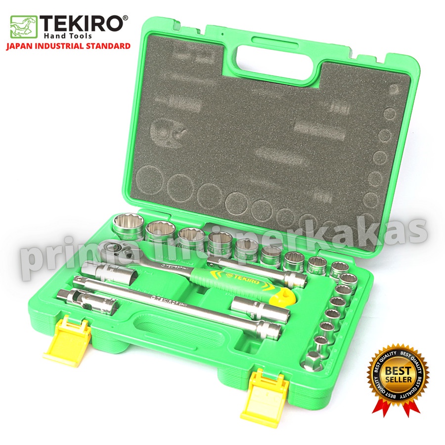 Jual KUNCI SOK SET TEKIRO 22 PCS (12 PT) / SOCKET WRENCH 1/2" TEKIRO 22 ...
