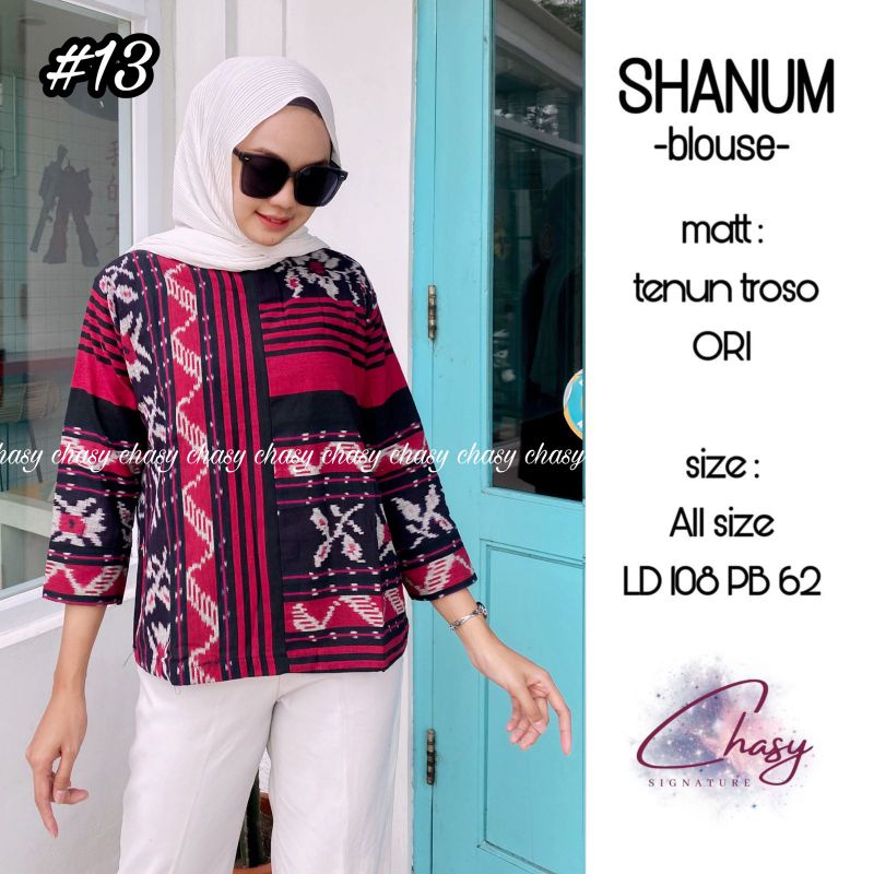 Jual SHANUM BLOUSE / BLOUSE TENUN TROSO ORI / BLOUSE ETNIK / BAJU BATIK ...