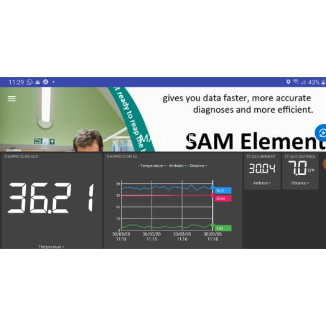 Jual Telemedicine Body Thermoscan IoT - Thermogun Android Internet of ...