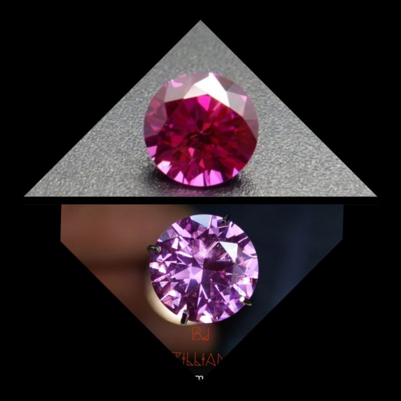 Jual PRODUK ORIGINAL Batu Ruby Rose - Light Pink 9MM Corundum Syntetic ...