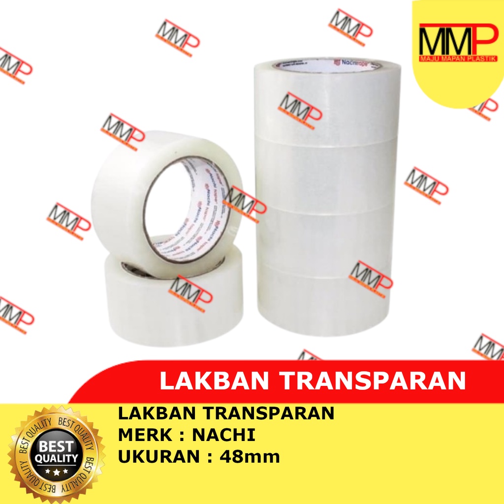 Jual Isolasi Lakban Bening Nachi 48 mm / isolasi besar bening | Shopee ...
