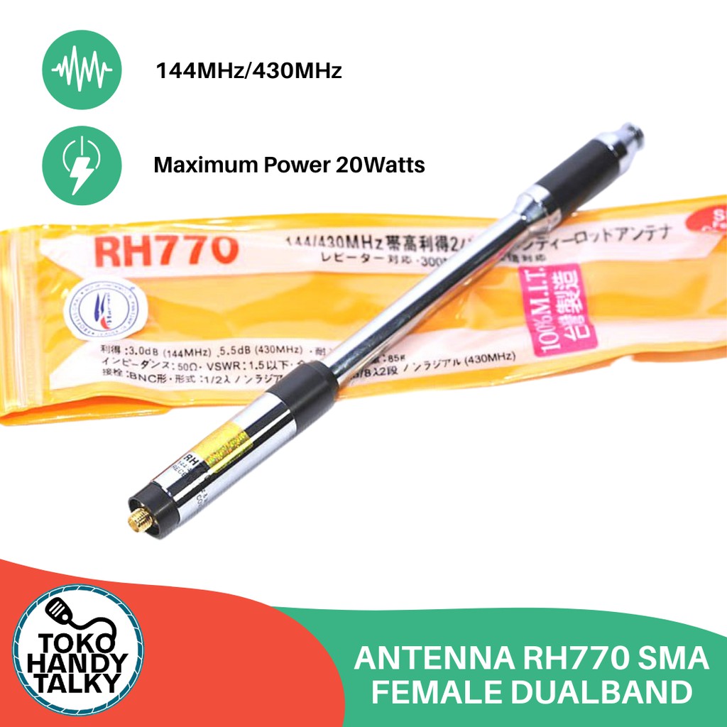 Jual ANTENNA HANDY TALKY RH770 SMA FEMALE DUALBAND NEW | Shopee Indonesia