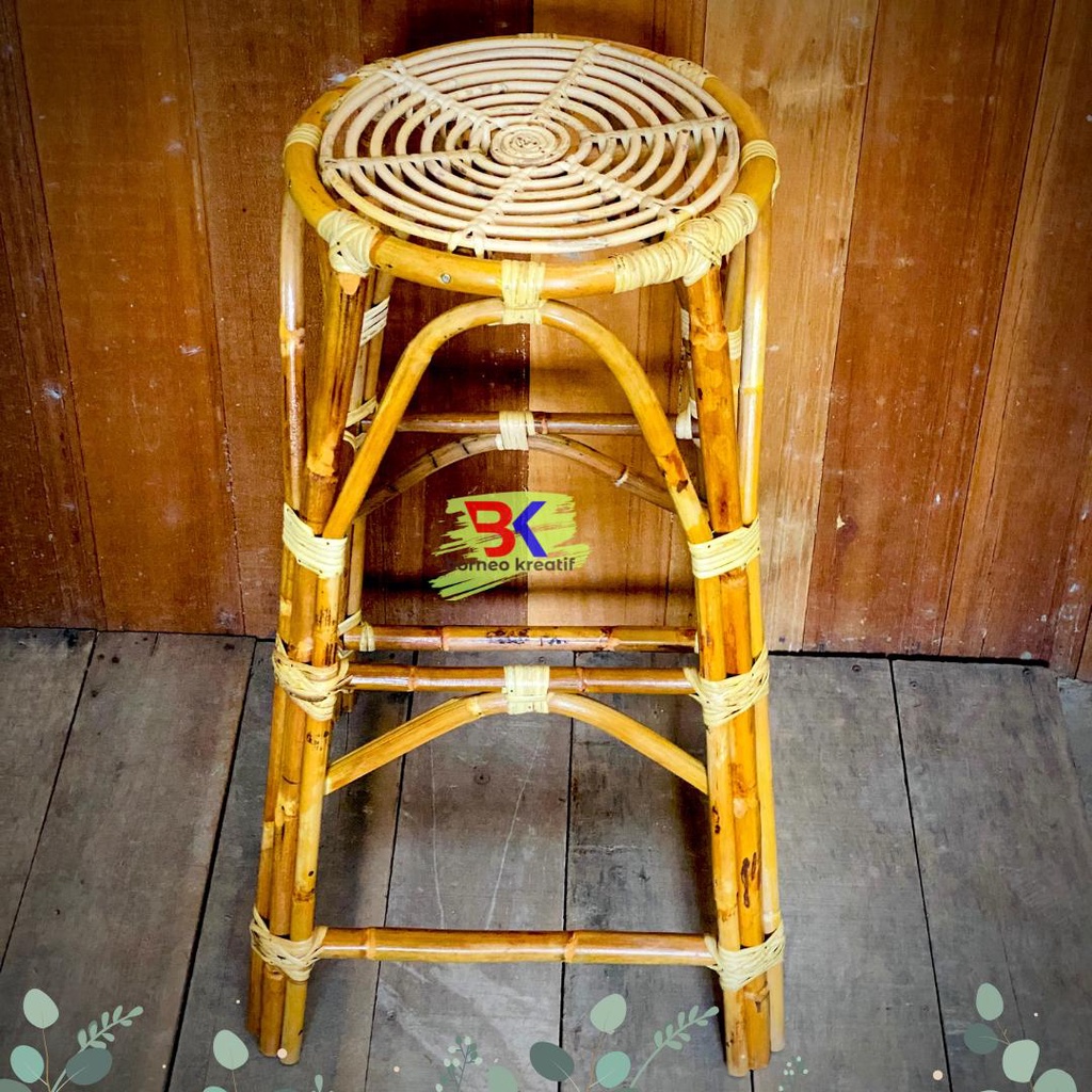 Jual Bangku Cafe / Kursi Bar Rotan Tinggi | Shopee Indonesia
