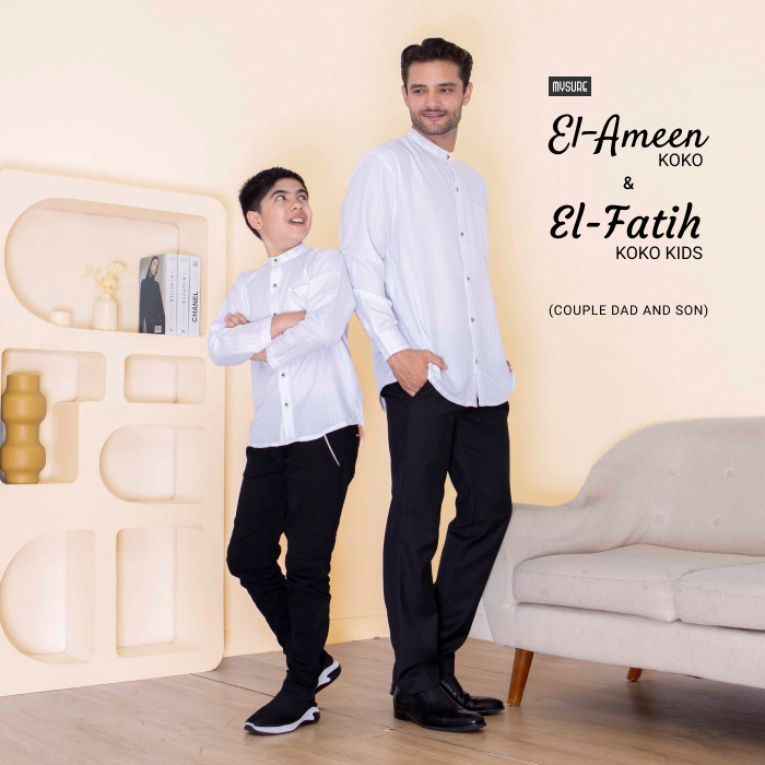 Jual TOKORAME// Koko Putih Anak Lengan Panjang EL-FATIH KOKO KIDS ( COUPLE DAD & SON ) | Shopee ...