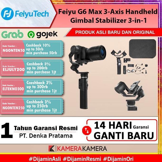 Jual Feiyu G6 Max 3-Axis Handheld Gimbal Stabilizer 3-In-1 - Garansi Resmi | Shopee Indonesia