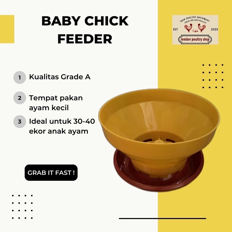Jual Baby Chick Feeder bfc tempat pakan anak ayam | Shopee Indonesia