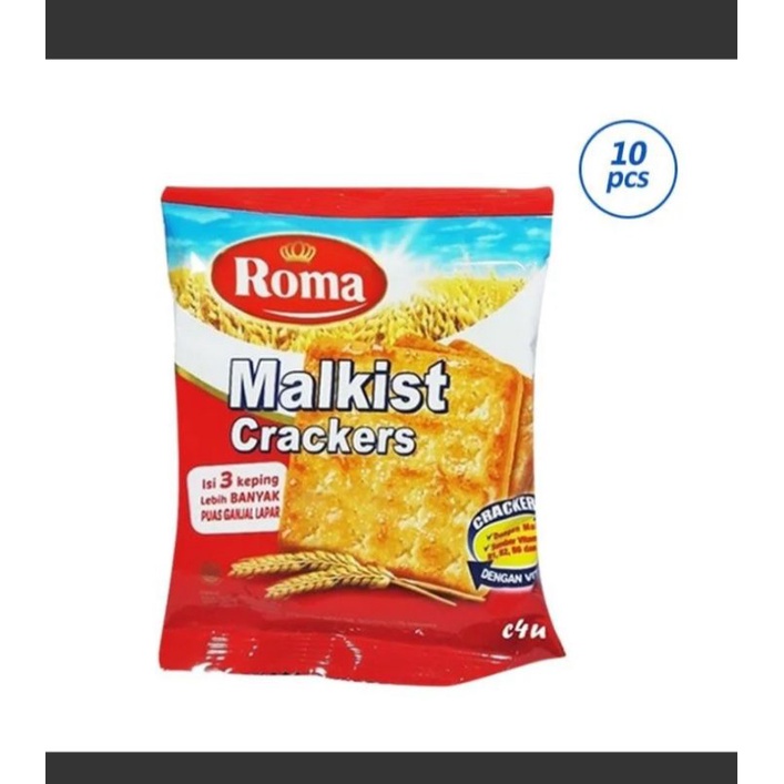 Jual Roma Malkist Rasa Original Crackers [10 Sachet] | Shopee Indonesia