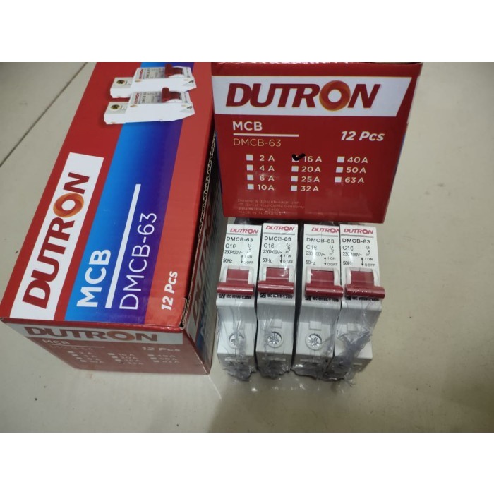 Jual aneka-MCB Domae DUTRON 1 Phase CIRCUIT BREAKER C16A 16A 16 Ampere ...