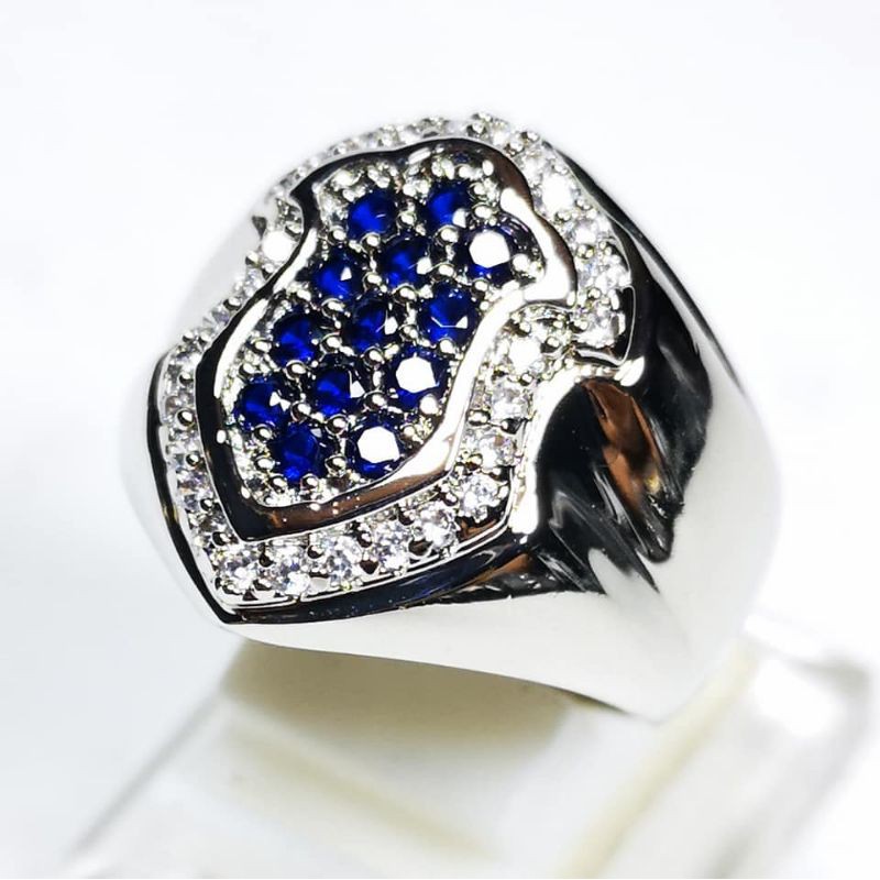Jual batu permata royal blue shafire 13 mata tabur motif terompa ...