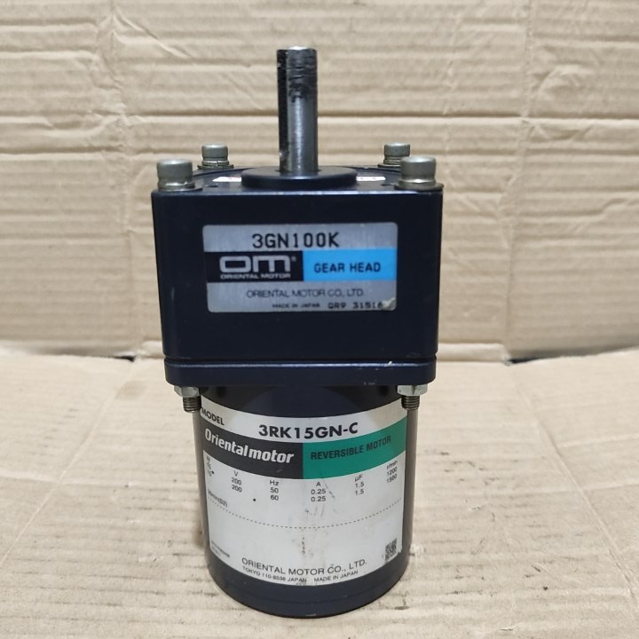 Jual DINAMO MOTOR GEARBOX ORIENTAL 15W RATIO 1:100 220V AC | Shopee Indonesia