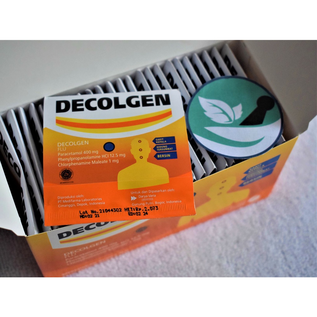 Jual Decolgen 1 strip isi 4 tablet ( obat flu, kepala pusing & hidung ...