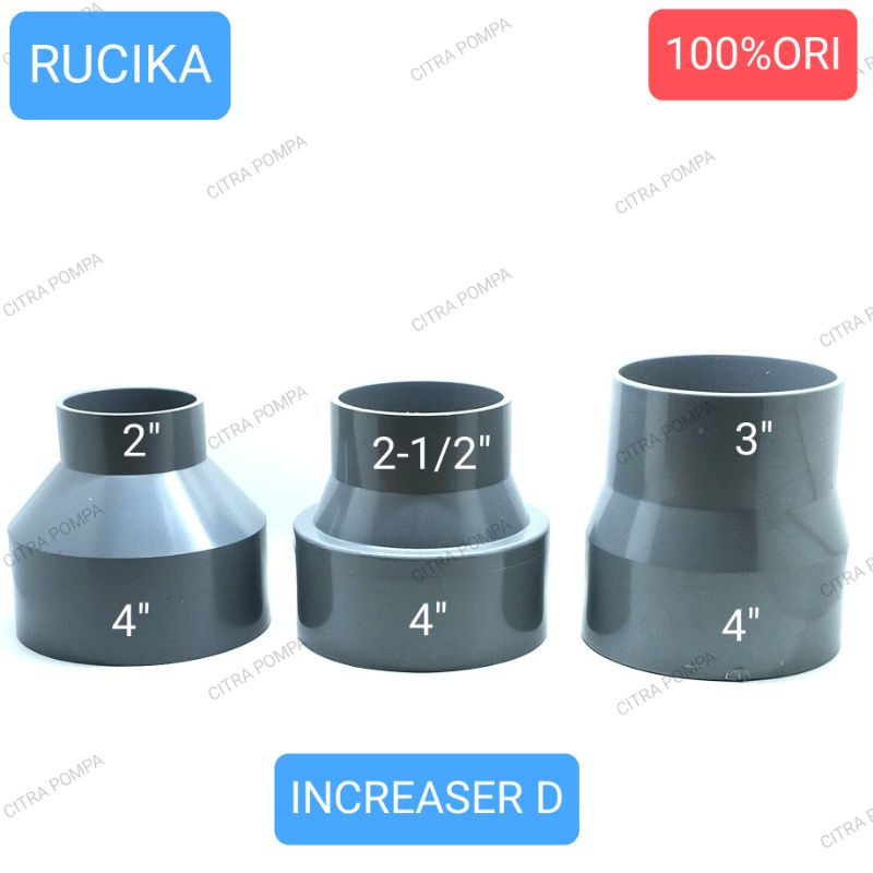 Jual RUCIKA INCREASER 4 X 3" D / PLOK SOCK 4 X 2.1/2" D / vlok sock 4 X 2" D pipa pvc | Shopee ...