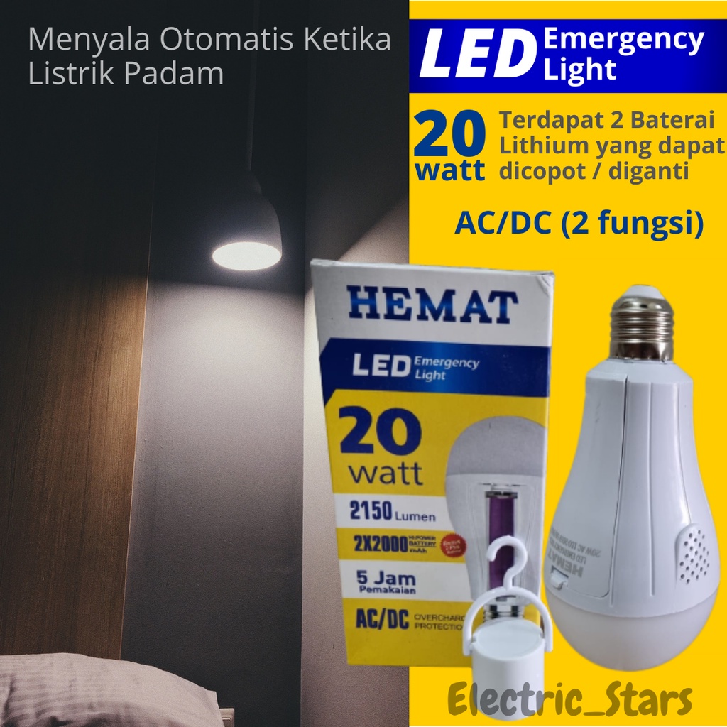Jual Lampu Emergency LED Magic 20 Watt Otomatis AC DC Magic Lamp ...