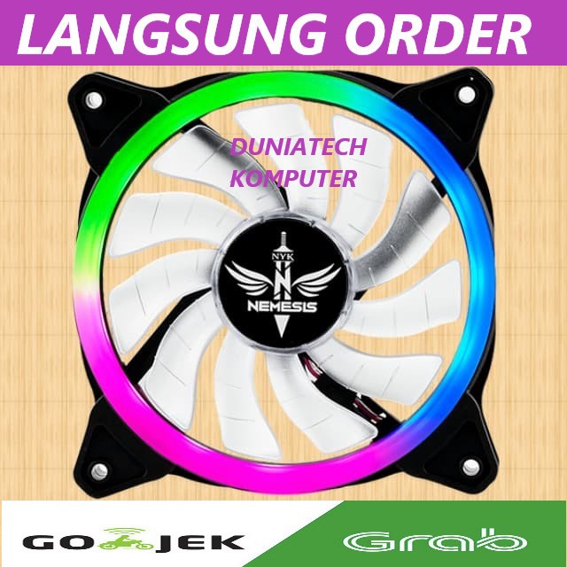 Jual NYK FAN CASING AURA RGB 12CM NEMESIS / CASE FAN LED RING RGB ...