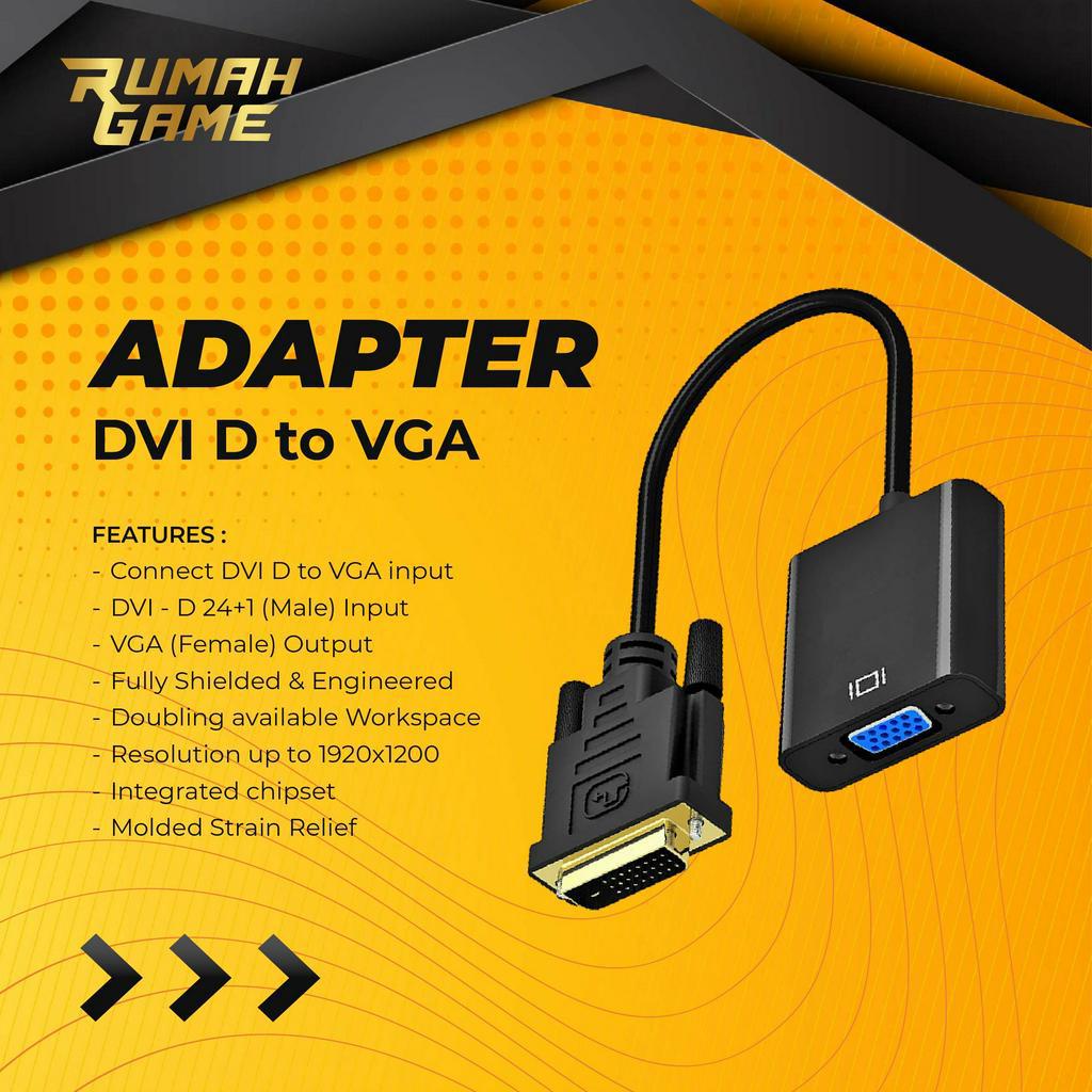 Jual Dvi D 24 1 To Vga Female Active Adapter Shopee Indonesia