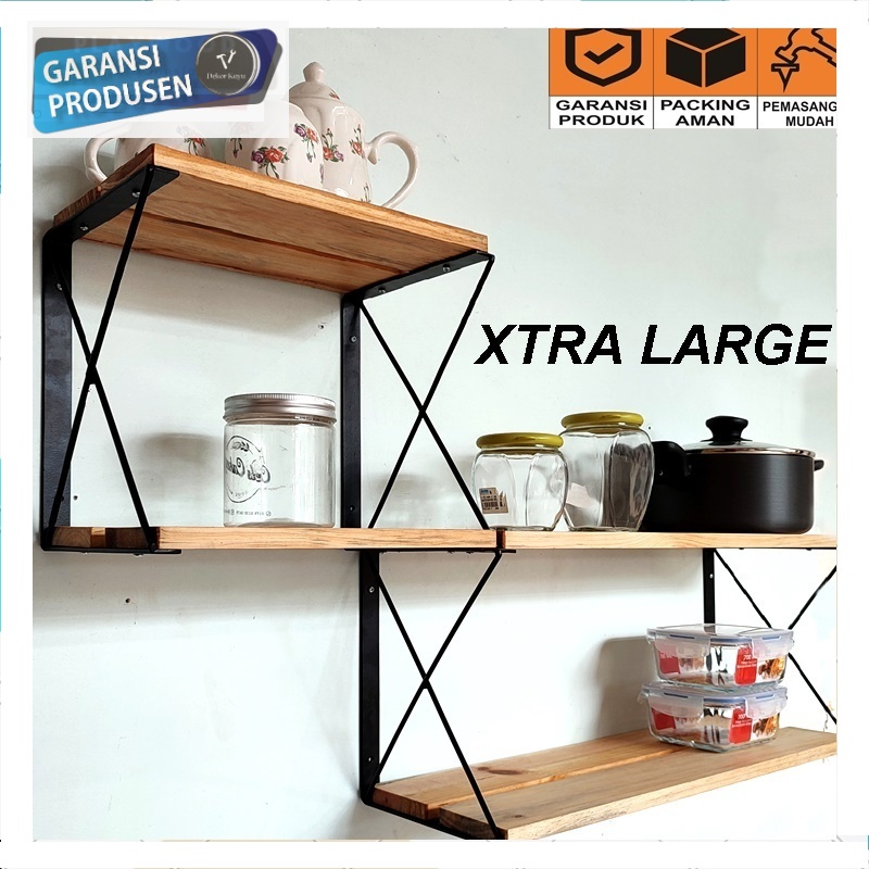 Jual TERBARU Rak industrial vintage minimalis x large / Rak Bumbu Dapur ...