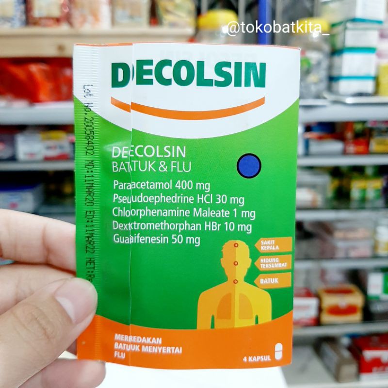 Jual [4TABLET] DECOLSIN / BATUK PILEK DEMAM / PANAS MERIANG / HIDUNG ...