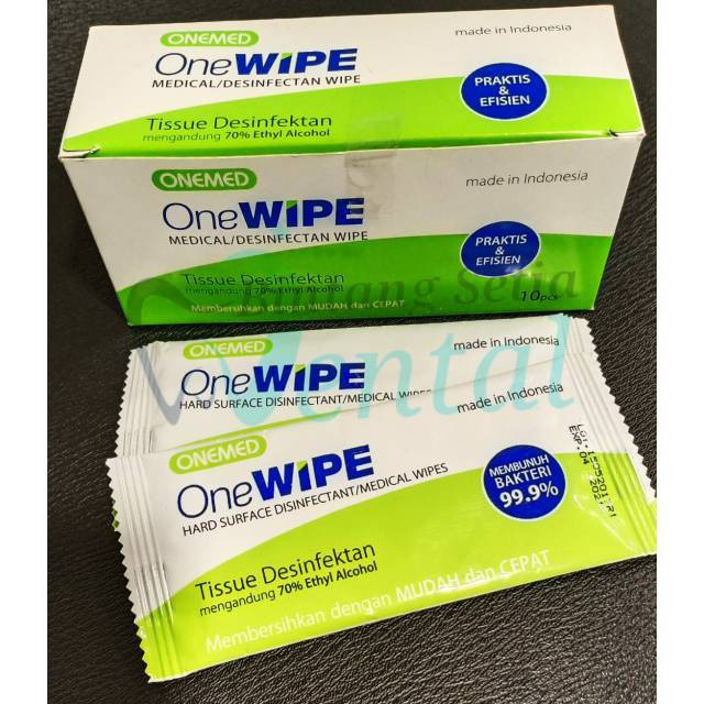 Jual ONE WIPE ONEMED / Tissue Desinfektan Onemed harga per 10pcs ...