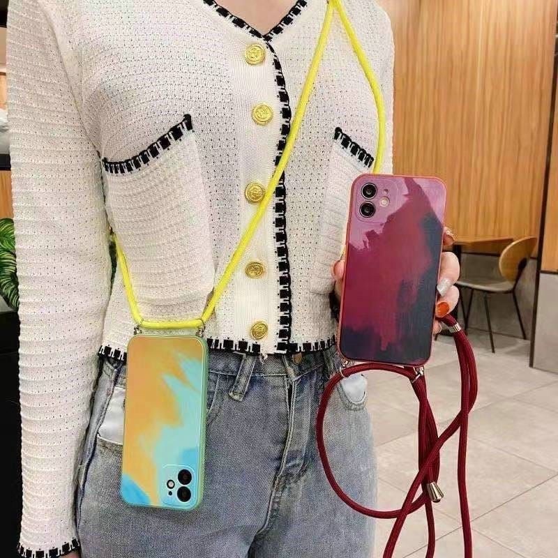 Jual Casing tali Iphone 11 11 Pro Max 12 Mini 12 Pro Max Casing Lanyard ...
