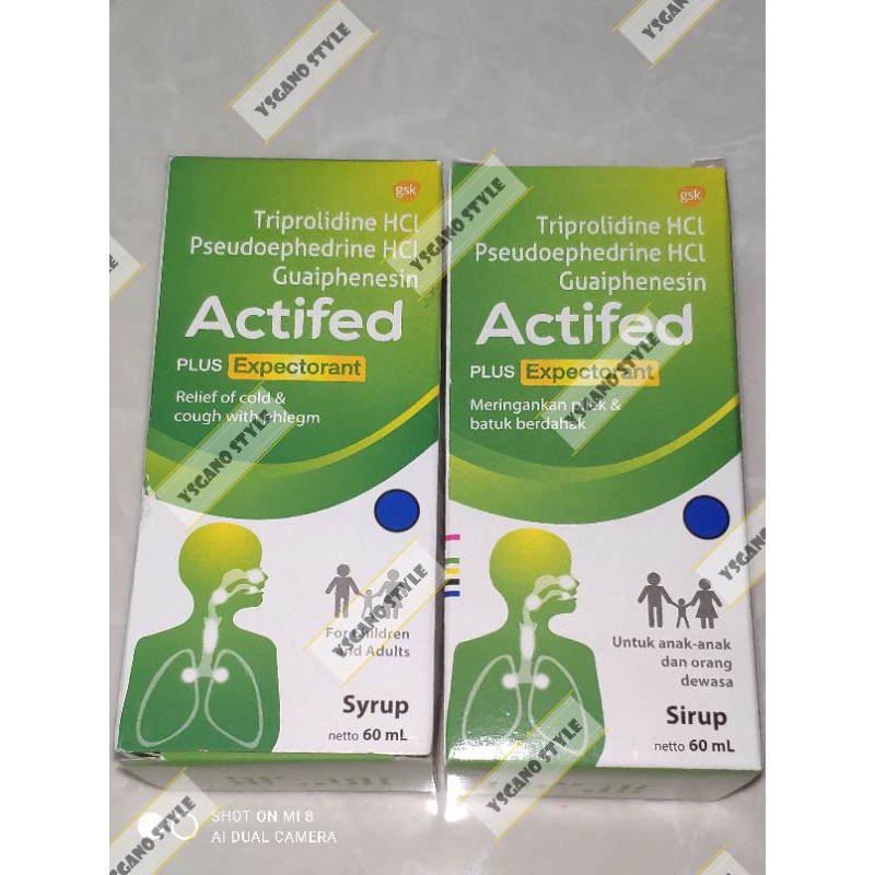 Jual Actifed Hijau Plus Expectorant Batuk Berdahak Pilek Ekspektoran 60 ...