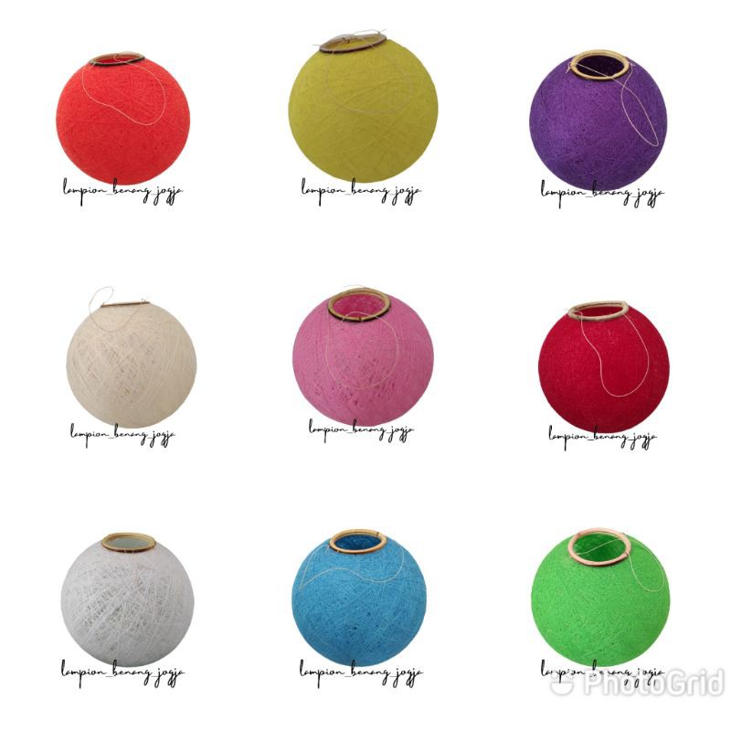 Jual [TERLARIS]20cm LAMPION BENANG DIAMETER 20CM /DEKORASI LAMPU ...